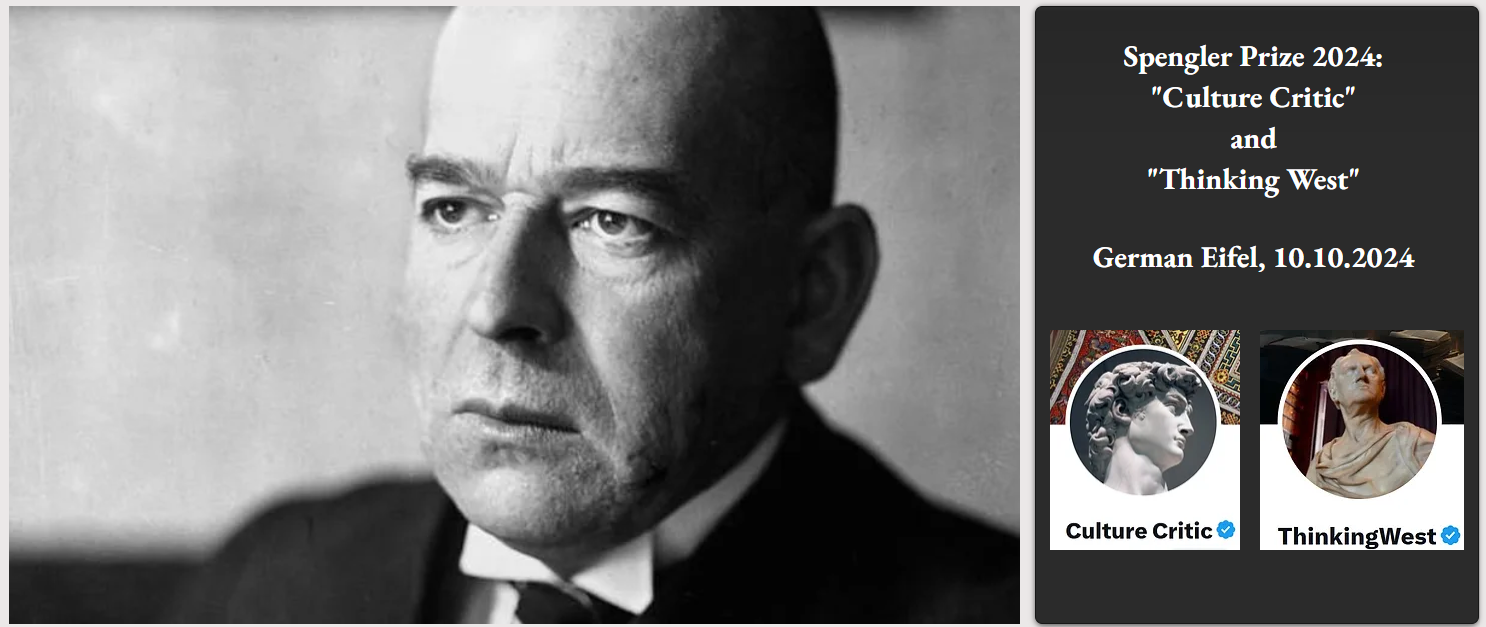 Our Acceptance Speech for the 2024 Oswald Spengler Prize - ThinkingWest